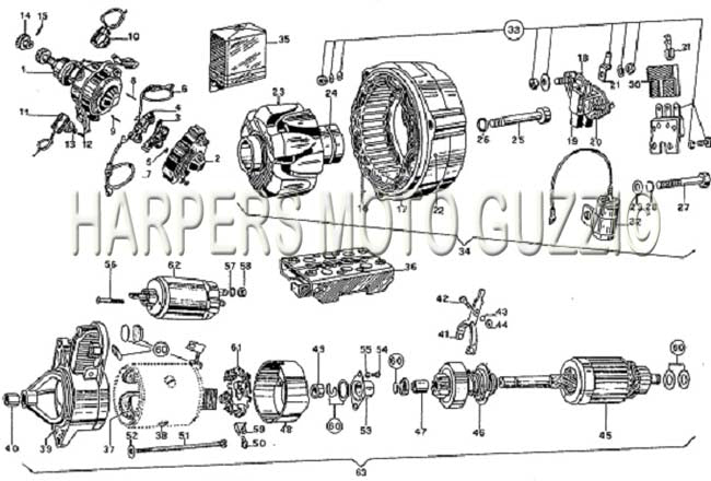 1974 1975 850 T Contact Breaker Starter Motor Generator – Harper Moto