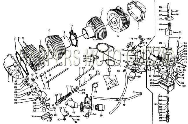 1976 1981 1000 Convert Head Cylinders Carburetors – Harper Moto