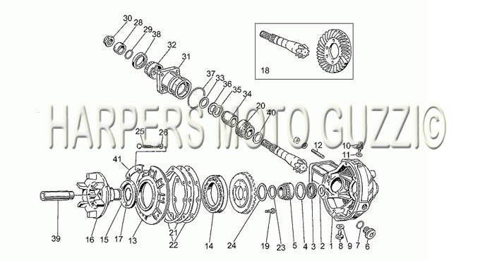 1987 1990 NTX 650 Frame Bevel Gear – Harper Moto