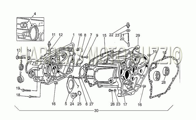1992 2001 V 50 PA 500 Transmission Cage – Harper Moto