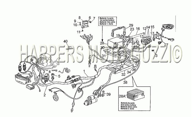 1997 1998 Daytona RS 1000 Frame Electrical System – Harper Moto