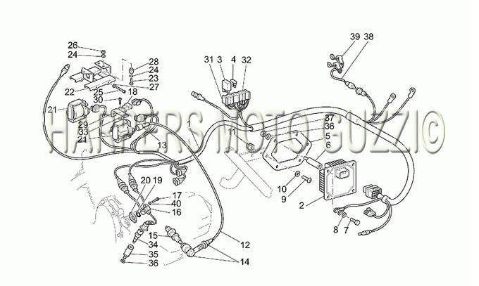 1999 2001 California Jackal 1100 Frame Electrical System II – Harper Moto