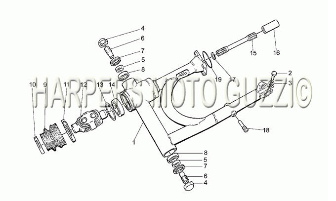 1999 2001 California Jackal 1100 Frame Swing Arm – Harper Moto