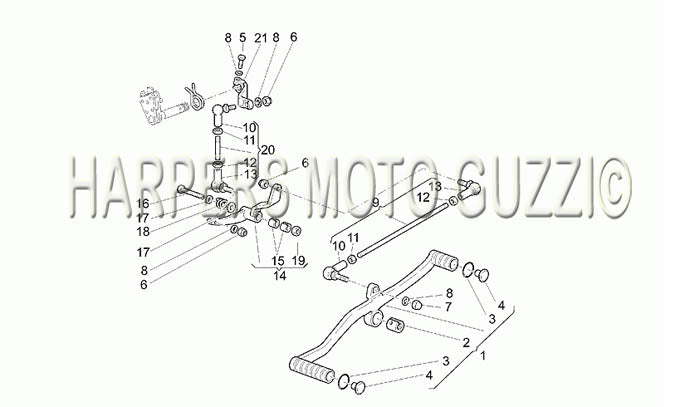 1999 2001 California Jackal 1100 Gear Lever – Harper Moto