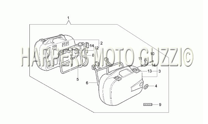 1999 2001 California Jackal 1100 Optional Rigid Side Cases – Harper Moto