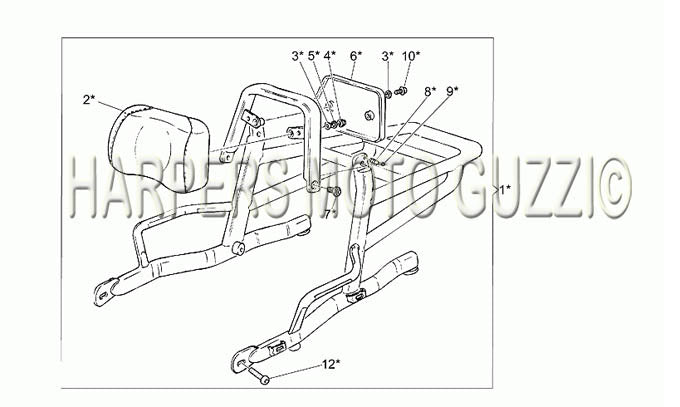 1999 2001 California Jackal 1100 Optional Tilting Luggage Rack – Harper ...