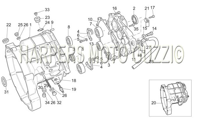 2003 2004 California Aluminum Titanium 1100 Transmission Cage – Harper Moto