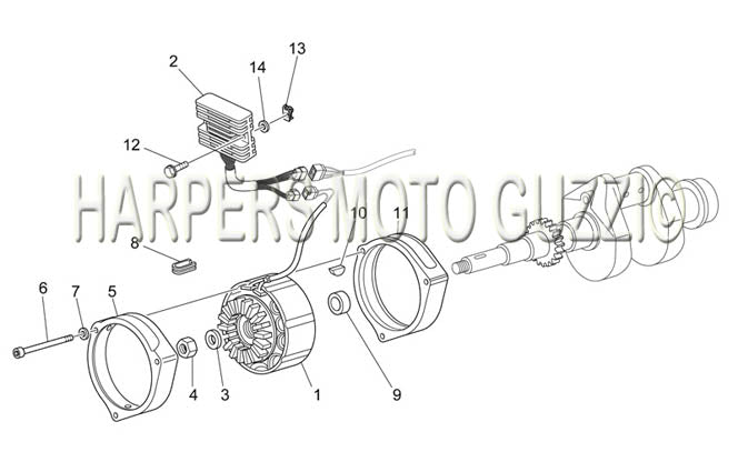 2008 2012 V7 Classic 750 Engine Generator Regulator – Harper Moto