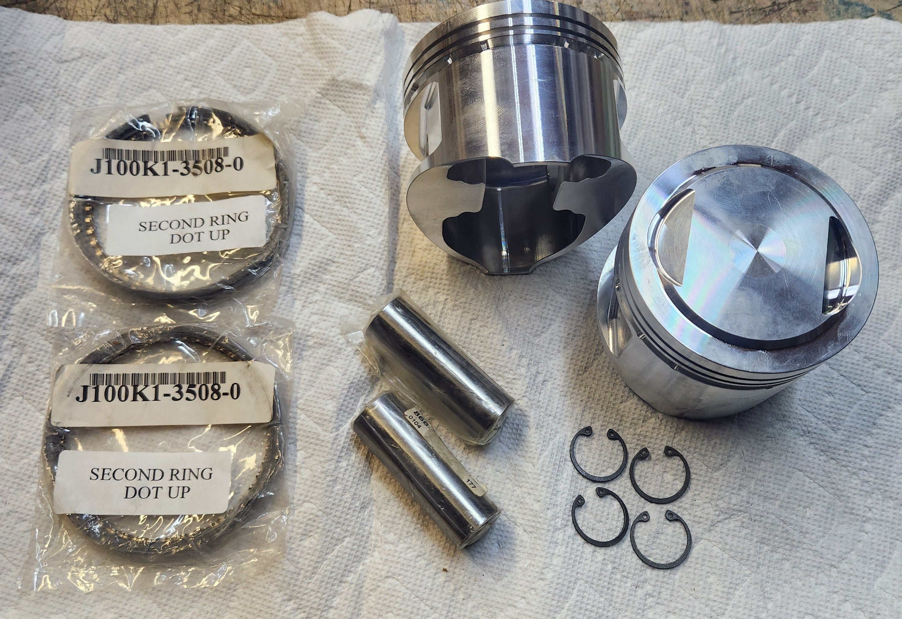 89mm JE Pistons for Tonti Big Bore Project – Harper Moto